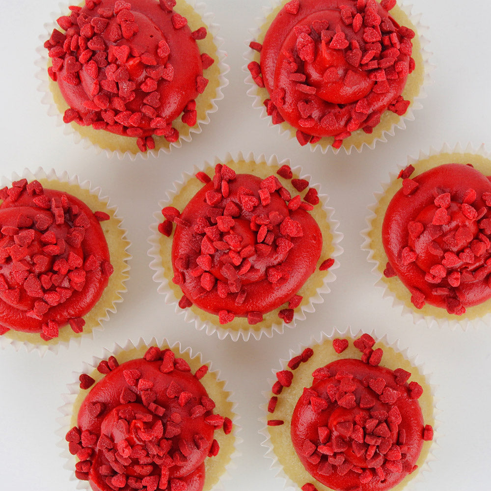 RED RASPBERRY MINI HEART MINI CUPCAKES – Layer Cake Shop