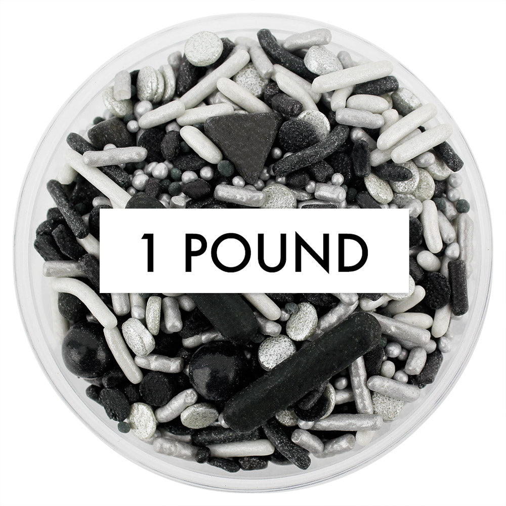 Black & Silver Team Spirit Sprinkle Blend 1 LB – Layer Cake Shop