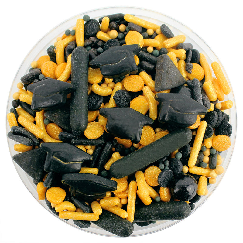 Black & Gold Graduation Sprinkle Blend – Layer Cake Shop