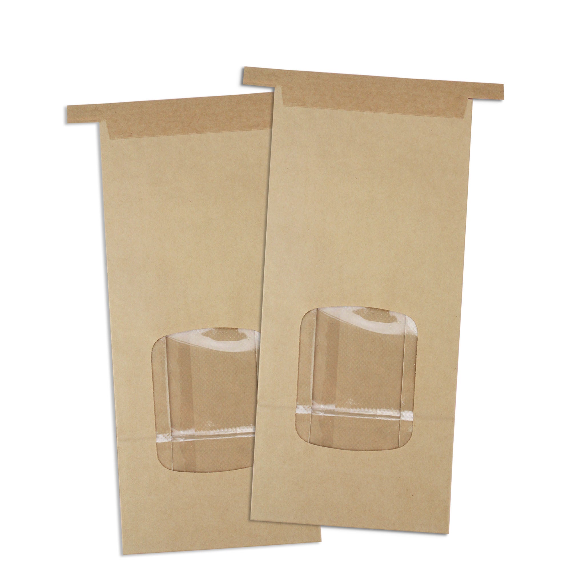 Kraft Brown Window Tin Tie Bags 1/2 LB – Layer Cake Shop
