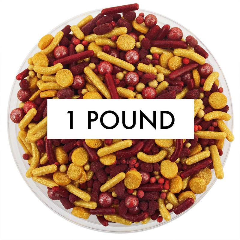 Maroon & Gold Team Spirit Sprinkle Blend 1 LB – Layer Cake Shop