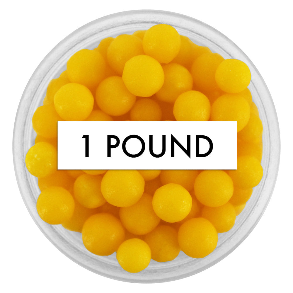 Matte Golden Yellow Sugar Pearls 5-6MM 1 LB – Layer Cake Shop