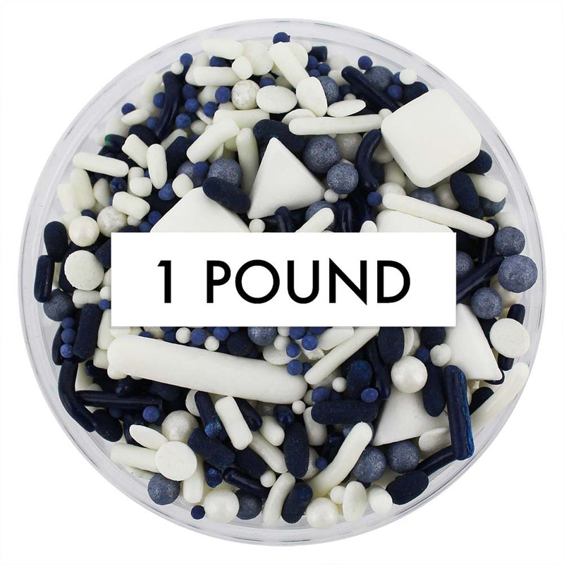 Navy Blue & White Team Spirit Sprinkle Blend 1 LB – Layer Cake Shop