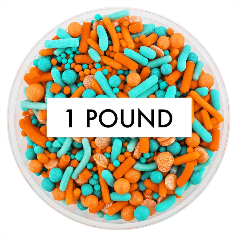 Orange & Turquoise Team Spirit Sprinkle Blend 1 LB – Layer Cake Shop