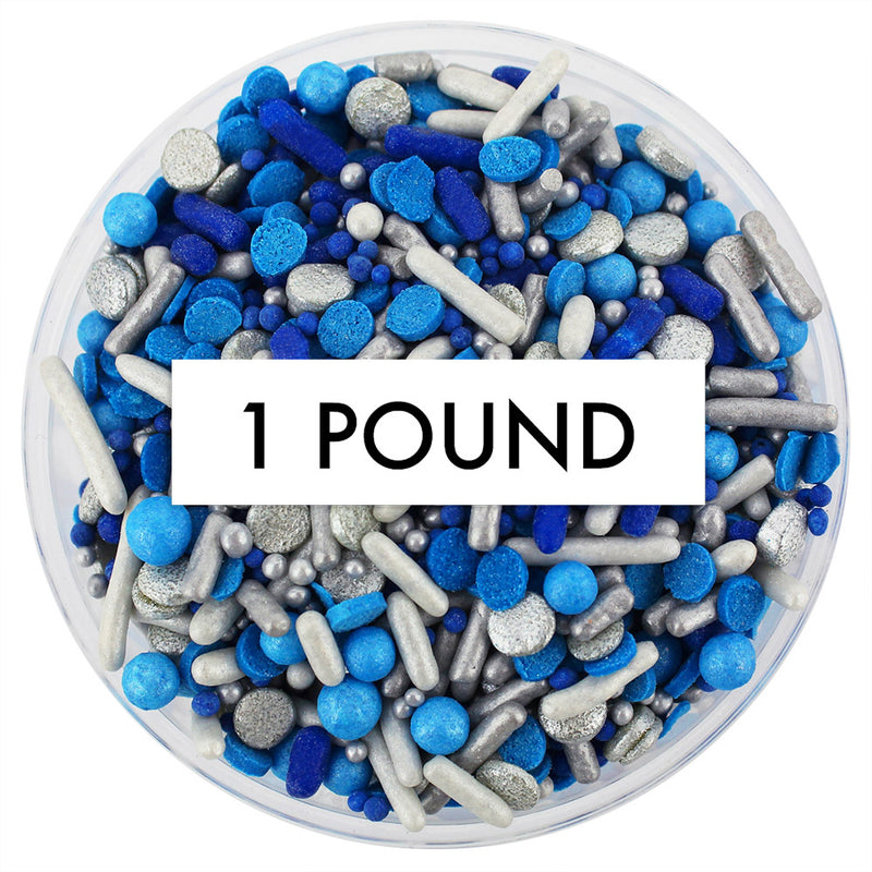 Royal Blue & Silver Team Spirit Sprinkle Blend 1 LB – Layer Cake Shop