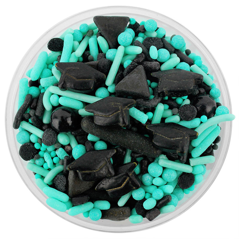 Turquoise & Black Graduation Sprinkle Blend – Layer Cake Shop